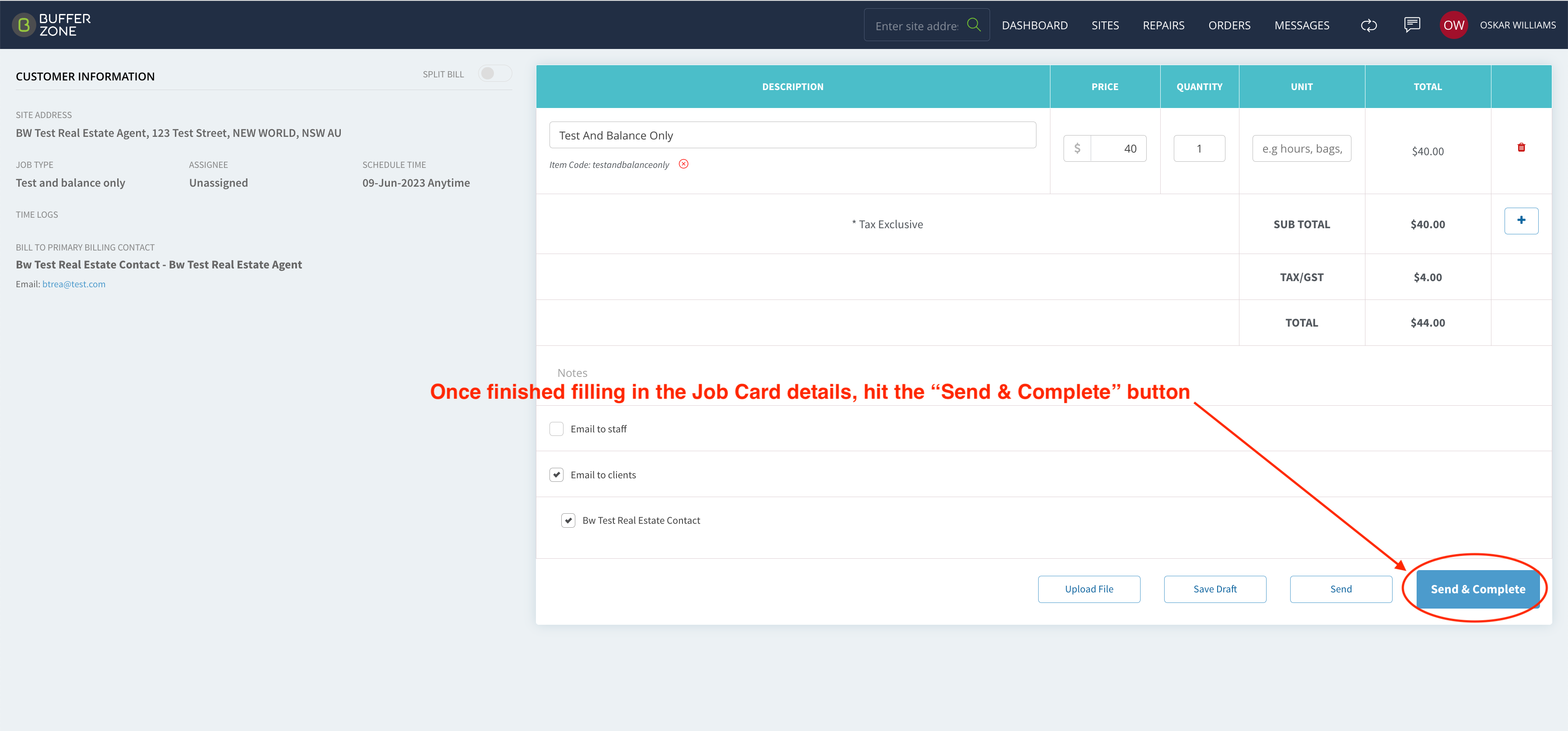 New Xero Integration Buttons on Job Cards